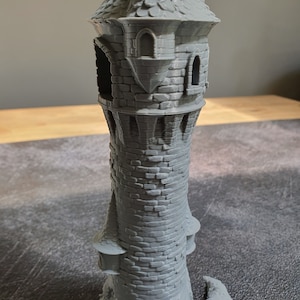 Tall Fantasy Dice Tower 3D Printed D&D Roller - Etsy