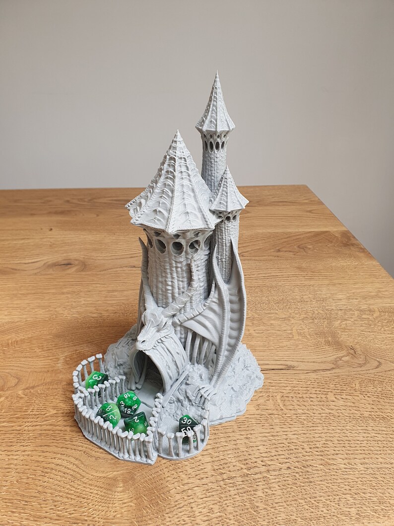 Skeletal Dragon Dice Tower 3D Printed DND Dice Roller - Etsy UK