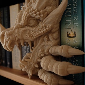 Dragon Book Nook, 3d Printed Fantasy Book Shelf Décor and Bookends - Etsy