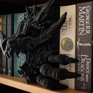 Dragon Book Nook, 3D Printed Fantasy Bookshelf Decor and Bookends - Etsy