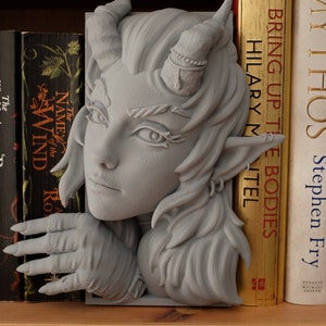 Devil/ Tiefling Book Nook, D&D 3d Printed Fantasy Book Shelf Décor and ...
