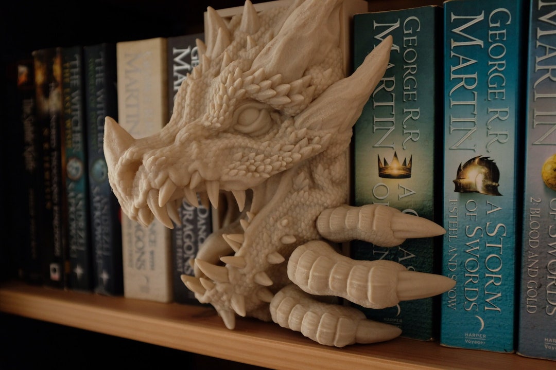 Dragon Book Nook, 3d Printed Fantasy Book Shelf Décor and Bookends - Etsy