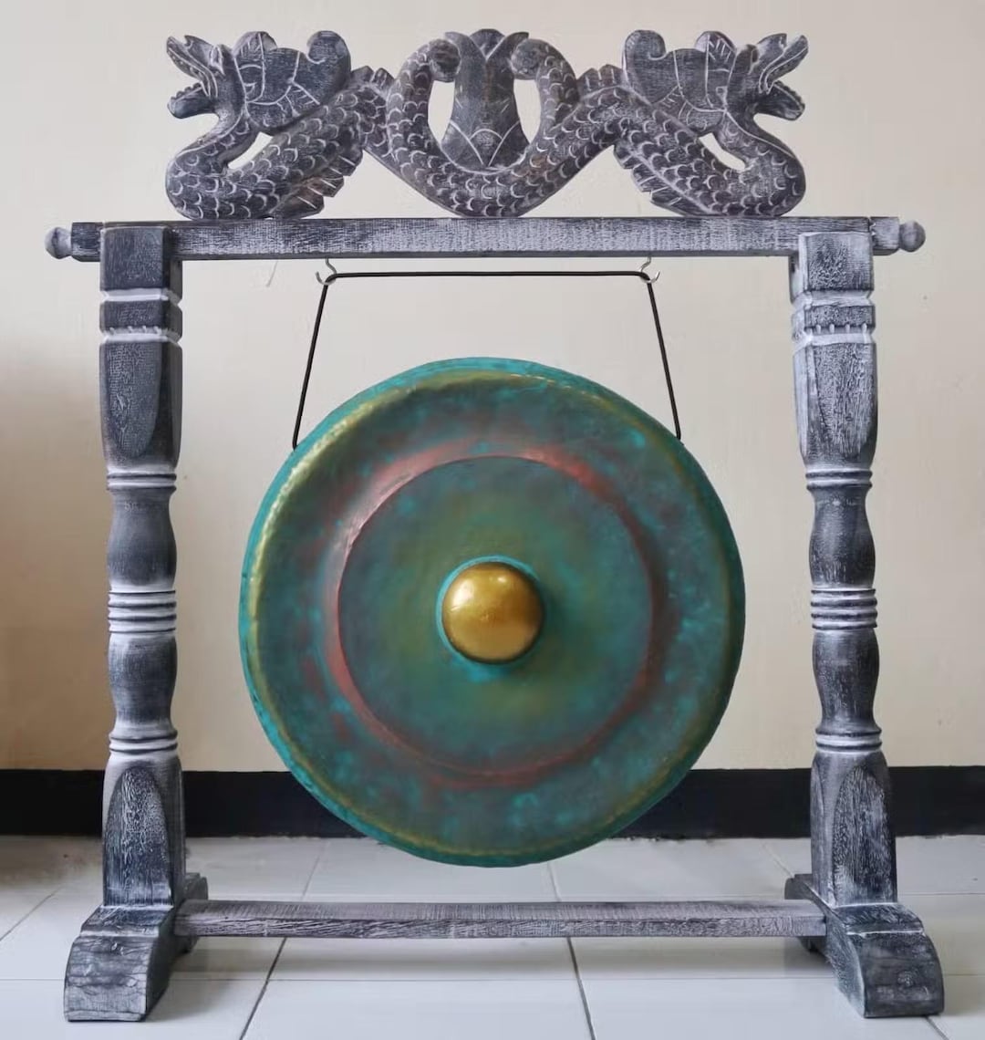 Handmade Bali Healing Gong With Stand, 25 Cm: Sound Therapy Tool, Yoga ...