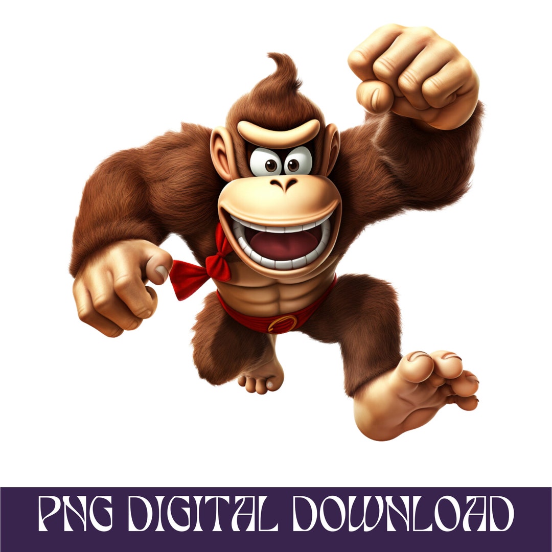 Donkey Kong PNG Clipart Cartoon Designs Instant Digital - Etsy