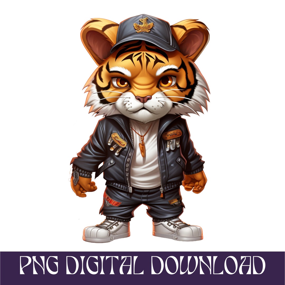 Tiger Hip Hop Streatwear Png Clipart Gangsta Svg Instant - Etsy