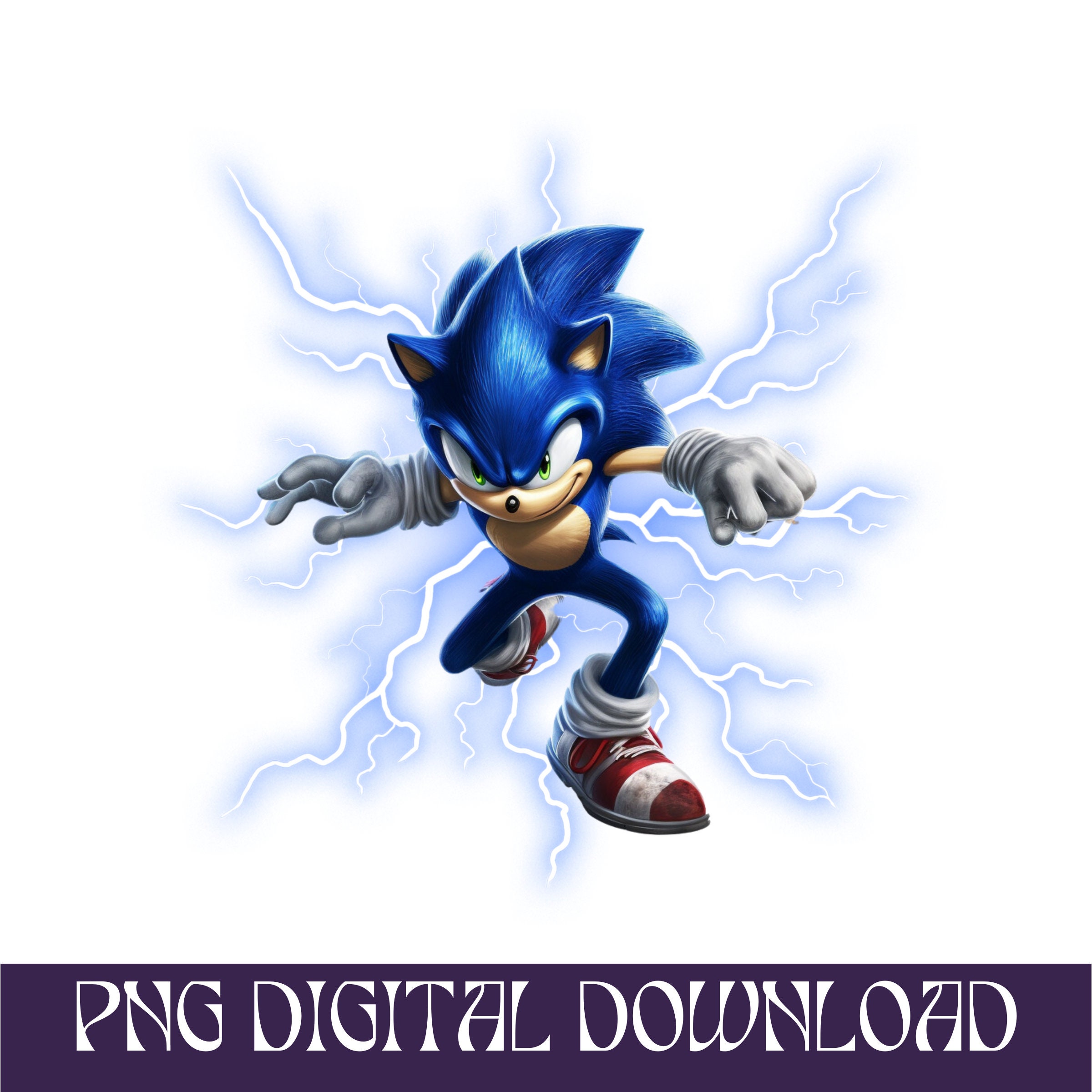 Sonic the Hedgehog Lightning Svg Png Instant Digital Download - Etsy UK