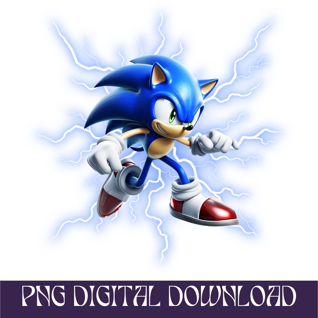 Sonic the Hedgehog Lightning Svg Png Clipart Sonic Plush - Etsy Australia