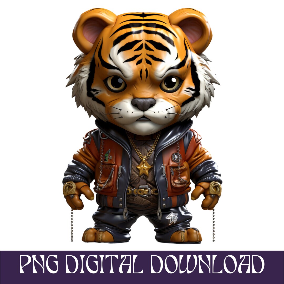 Tiger Hip Hop Gangsta Streatwear Png Clipart Svg Instant - Etsy