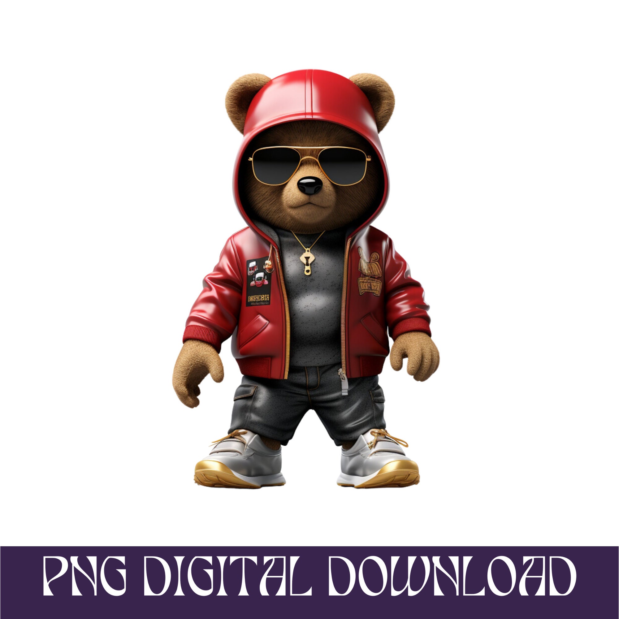 Gangsta Hip Hop Teddy Bear Gun Svg Files Streatwear Png Golden - Etsy