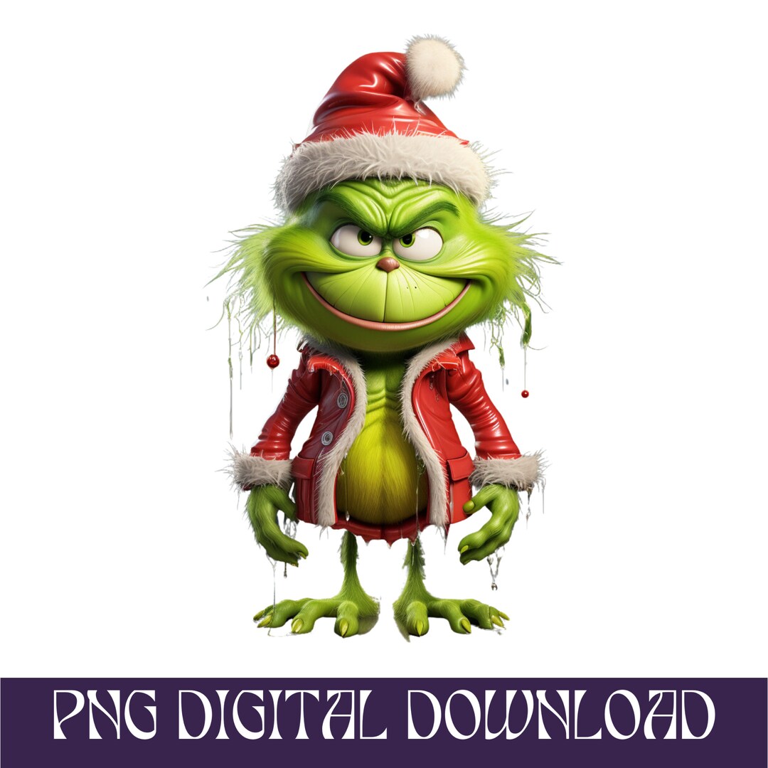 Christmas the Grinch Face Svg PNG Hand Instant Download PNG - Etsy Canada