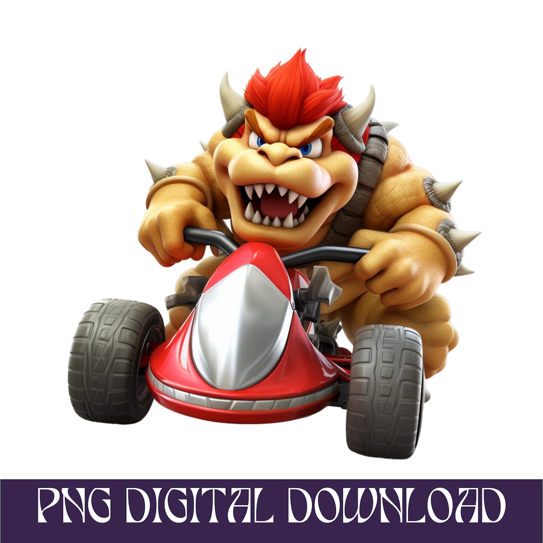 Mario Kart Png Bowser Clipart Bros Instant Digital Download - Etsy