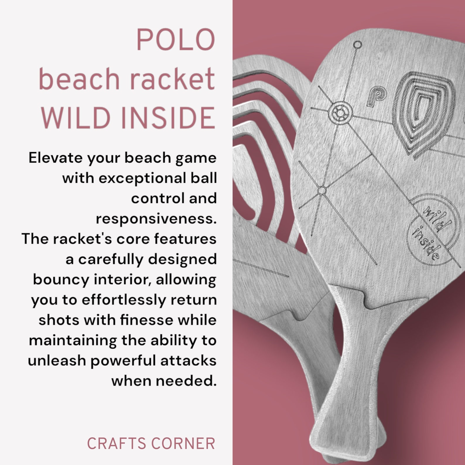 Wooden Beach Racket - Etsy