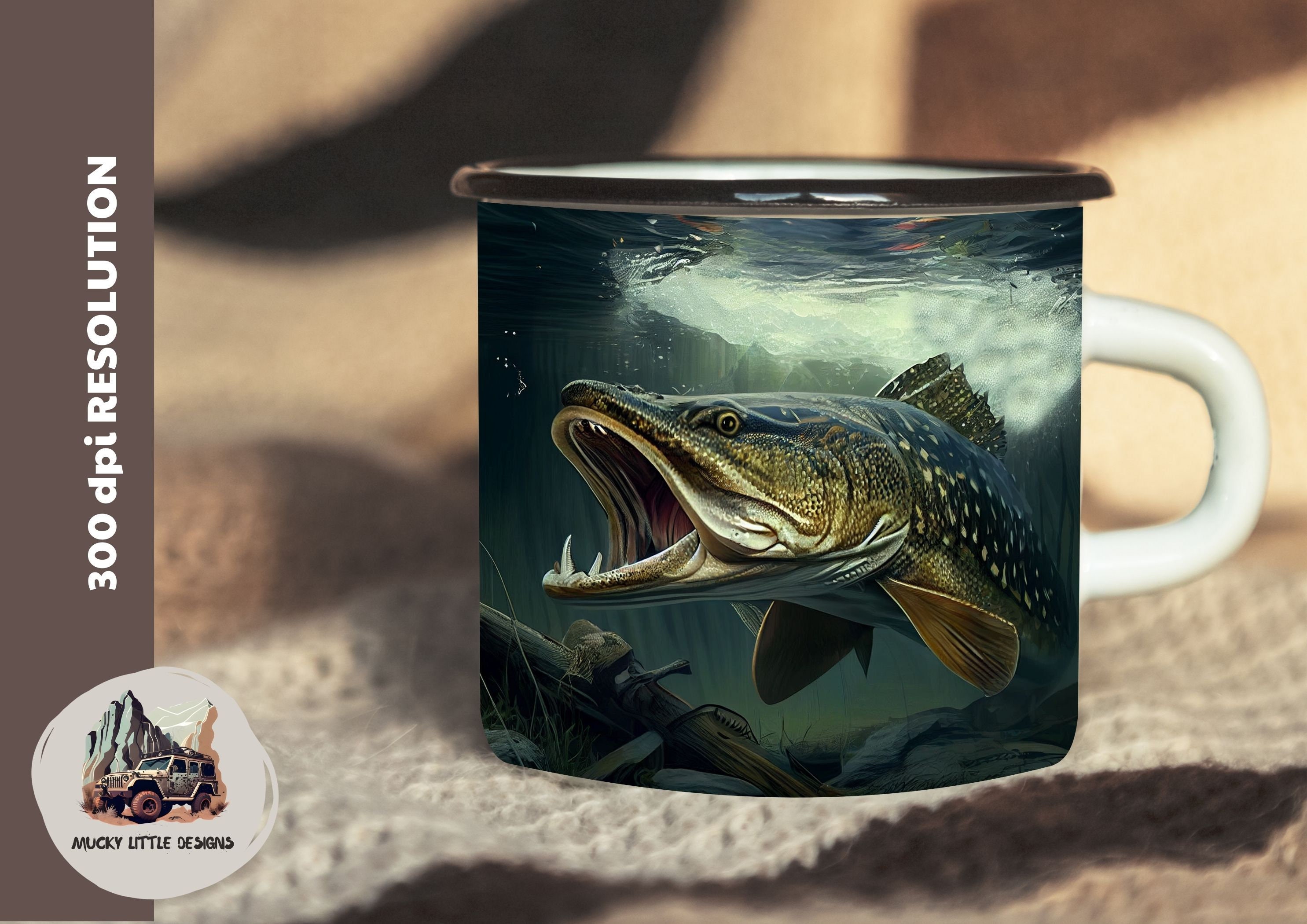 Pike Fishing Sublimation Tumbler Design Download PNG Straight - Etsy