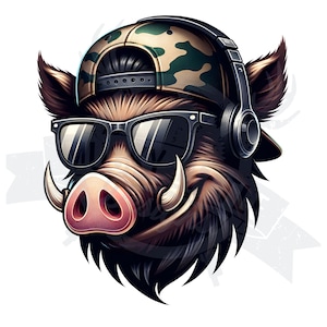Hog in Backward Cap Png | Hog Sunglasses Png | Kids Hunting Png | Boys ...