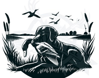 Duck Hunting SVG - PNG, PDF, Dxf, Cut File for Cutters and More - Lab ...