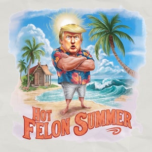 Hot Felon Summer Png Funny Presidential Png 4 Funny Political Shirt Png ...