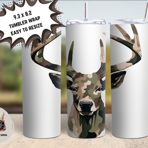Camo Deer Head Png | Deer Hunting Sublimation Design | Buck Head Png ...