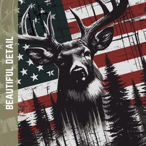 American Flag Deer PNG: Whitetail Buck Design (digital Download) - Etsy