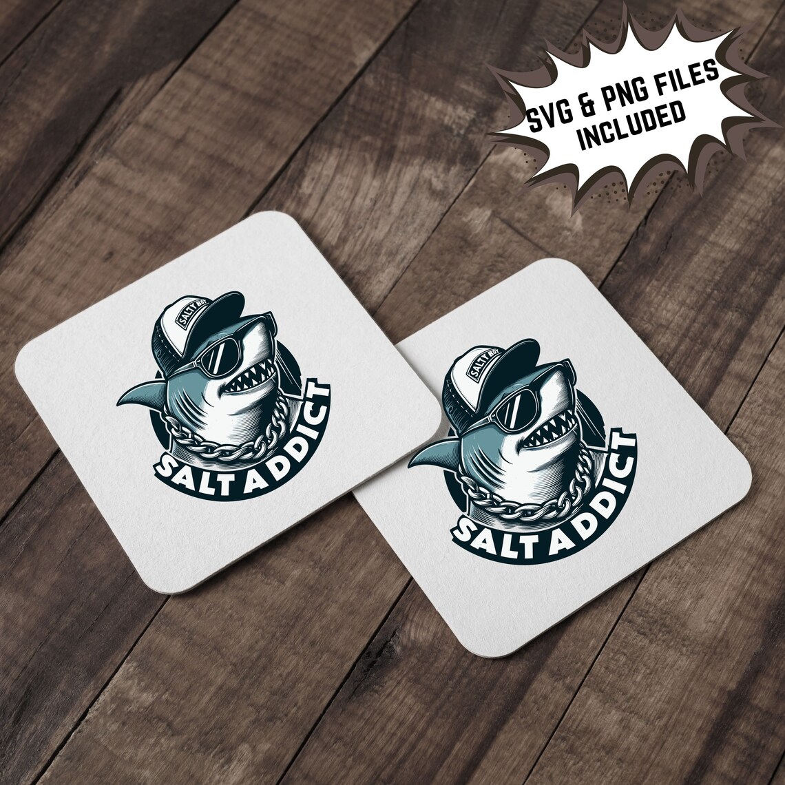 Cartoon Shark PNG | Salty Boy Design (instant Download) - Etsy