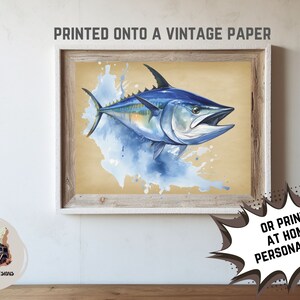 Jumping Bluefin Tuna PNG: Sea Fishing Sublimation Design (digital ...