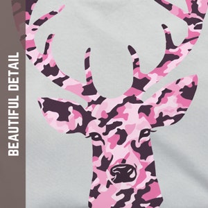 Pink Camo Png Lady Hunting Png Deer Hunting Sublimation Design Big Buck ...