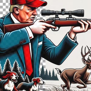 Trump Deer Hunting PNG: Apparel Print File (digital Download) - Etsy