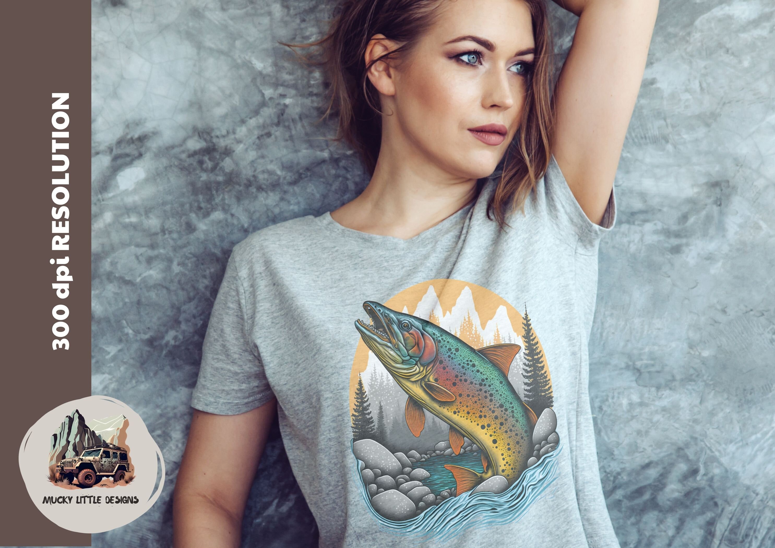 Trout Fishing Png Trout Sublimation Designs for Shirts Design - Etsy