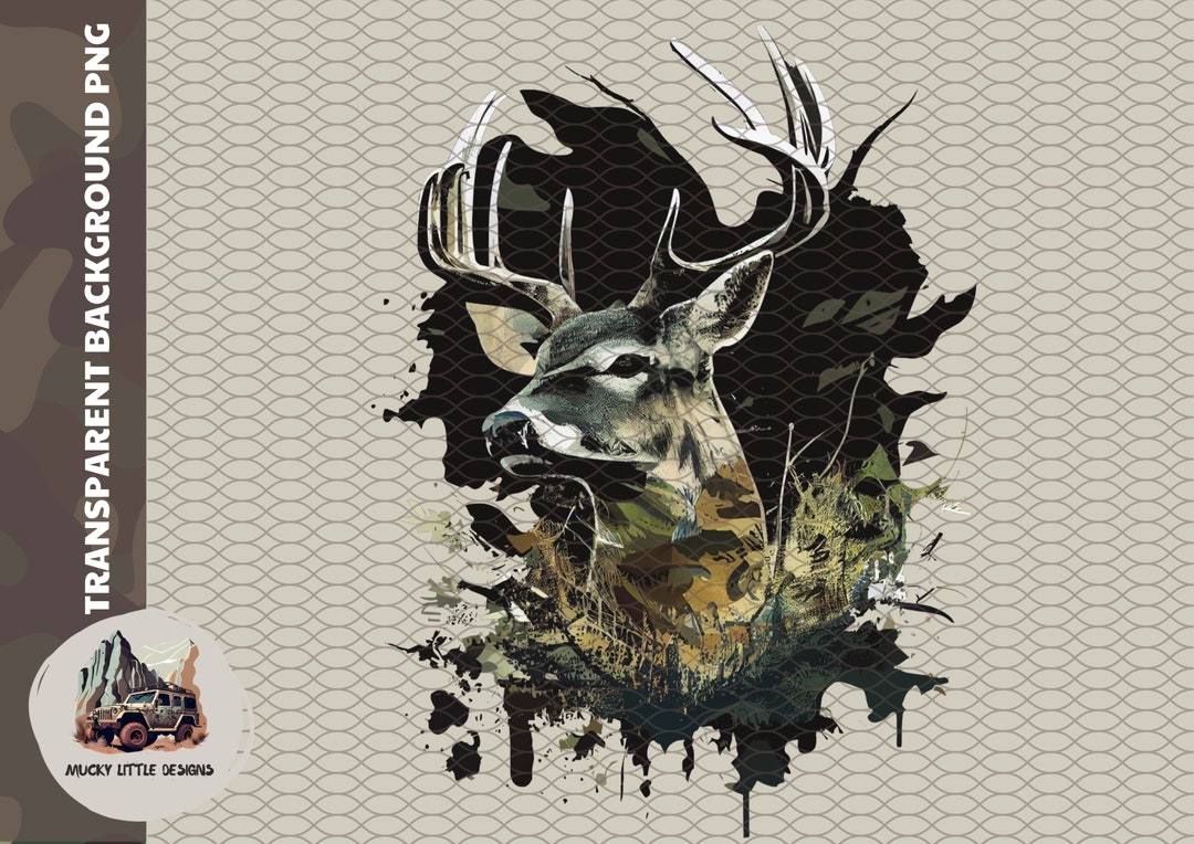 Hunting Png for Shirts Deer Sublimation Design Camo Stag Buck ...