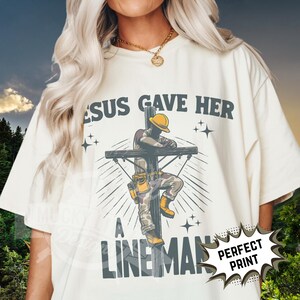 Jesus Gave Her a Lineman Png Blue Collar Jesus Sublimation Design File - Etsy