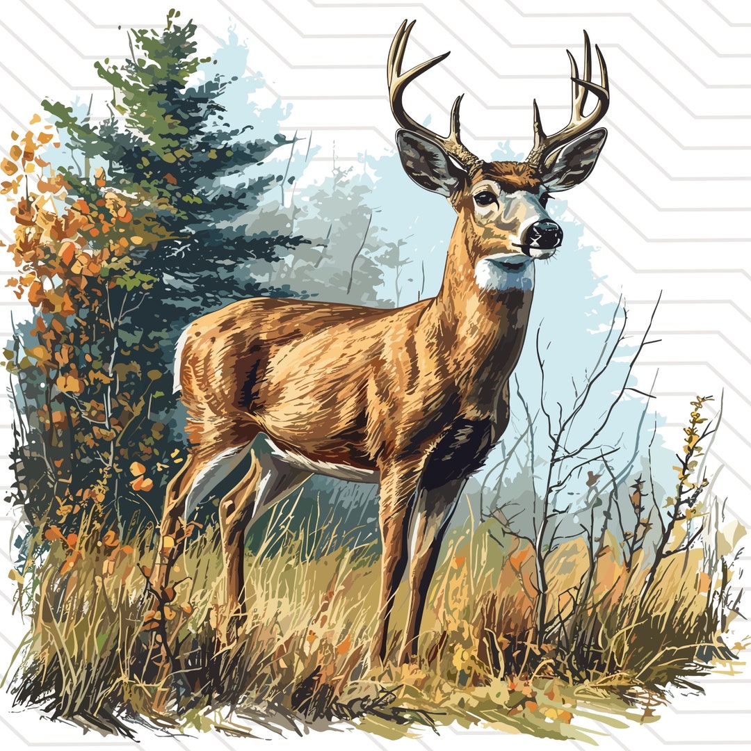 Deer Sublimation Design for Shirt Deer Hunting Png Deer Tumbler Wrap ...