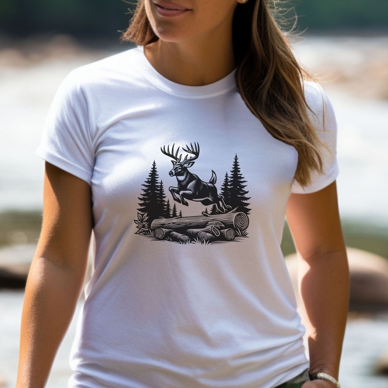 Jumping Whitetail Deer SVG: Buck Hunting Design (digital Download) - Etsy