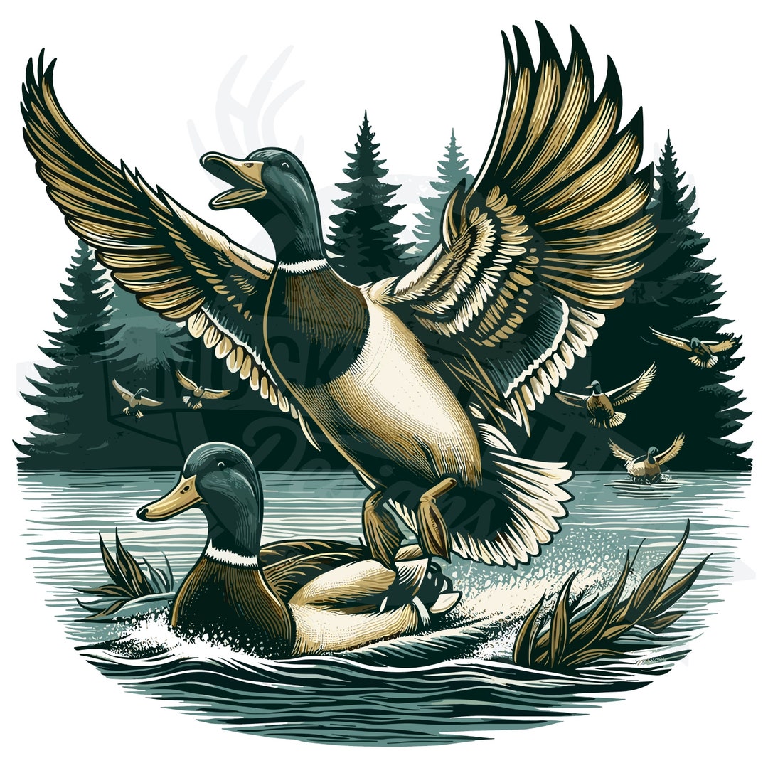 Duck in Lake Png Mallard Duck Png Flying Duck Sublimation Duck Hunt Png Duck Hunting Image ...