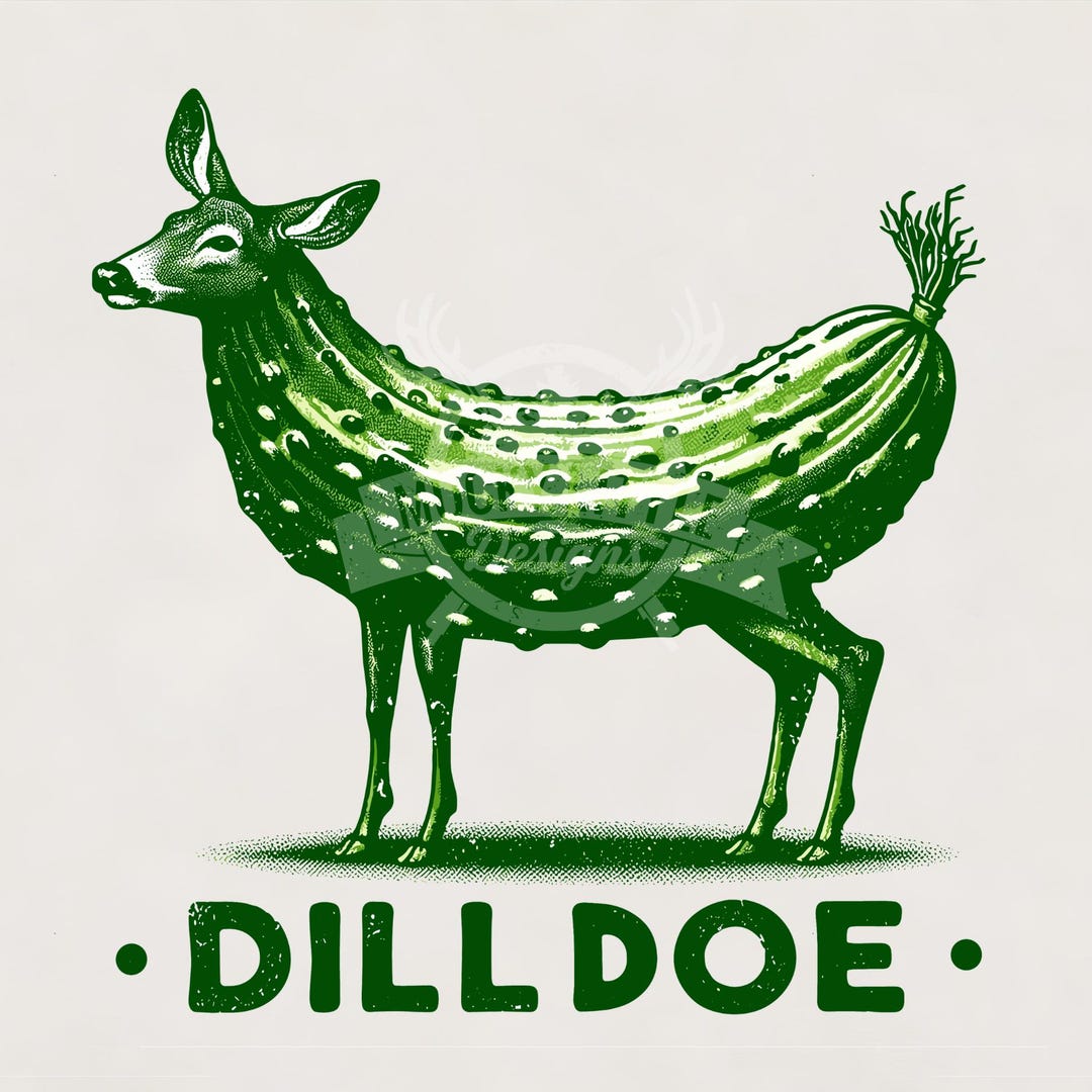 Funny Dill Doe Hunting PNG: Deer Pickle Sublimation (digital Download ...