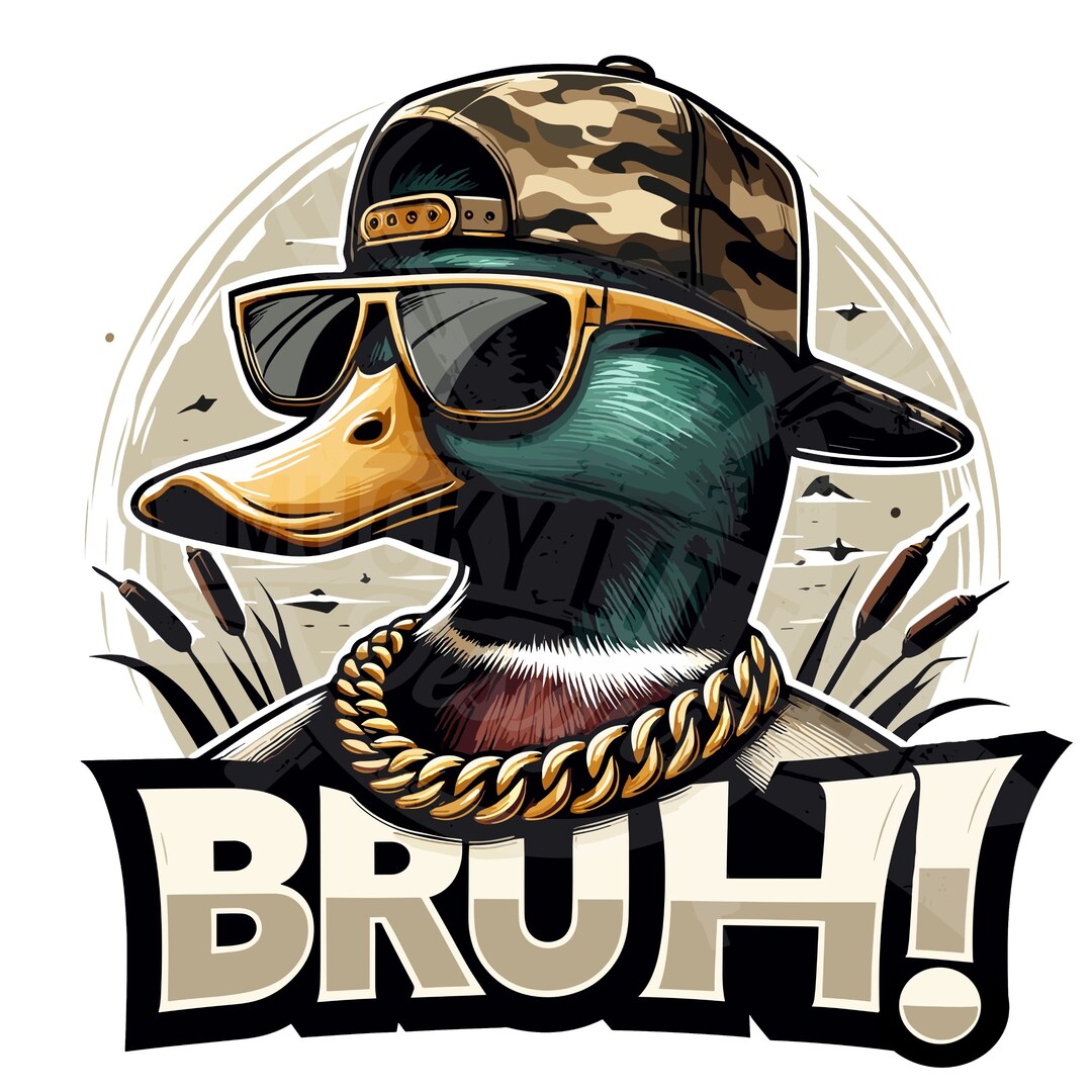 Funny Duck Hunting PNG: Duck With Backward Cap (digital Download) - Etsy