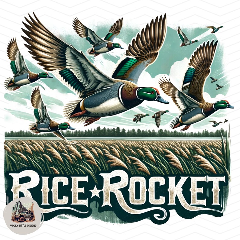 Rice Rocket PNG Tealwing Duck Hunting Png Sublimation Design - Etsy