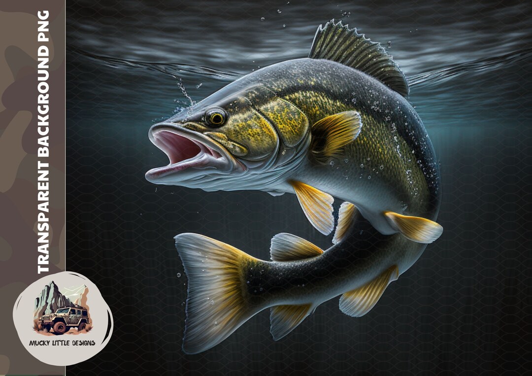 Walleye Sublimation Tumbler Design Downloads Walleye Straight Wrap ...