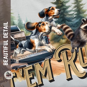 Let 'em Run Png | Hunting With Dogs PNG | Gun Dog Sublimation PNG ...
