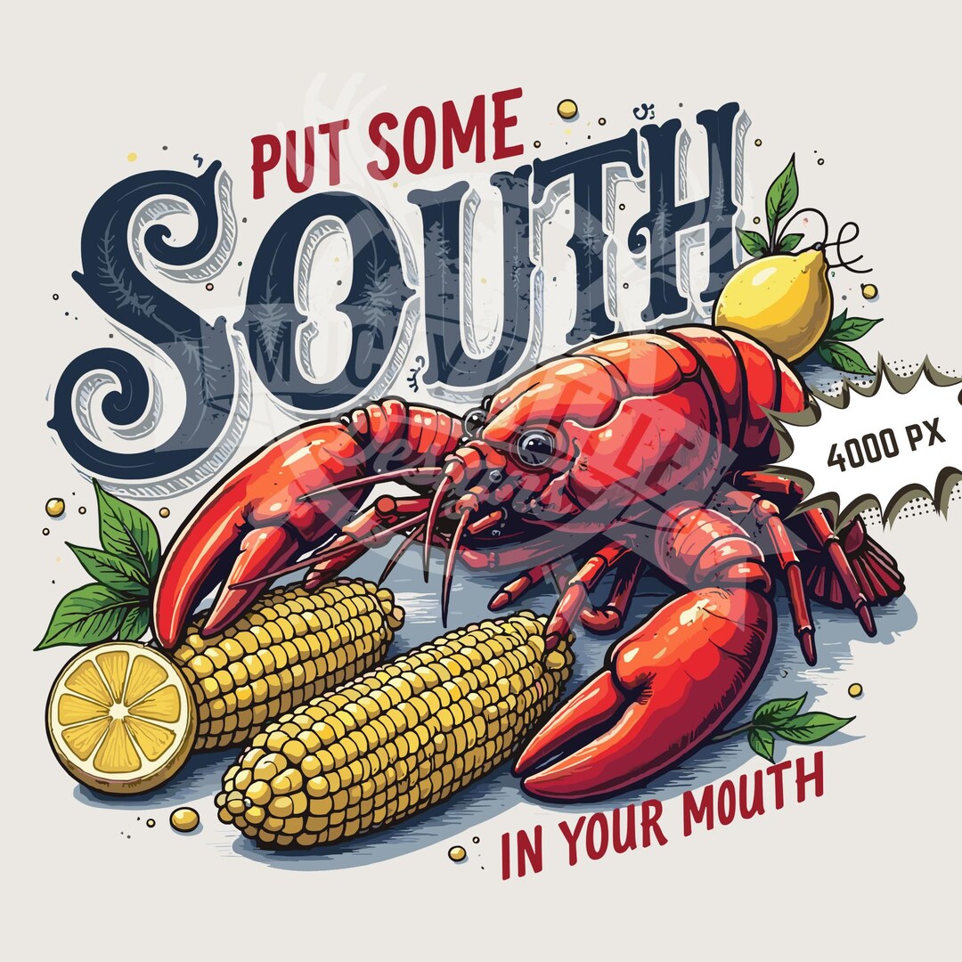 Funny Crawfish PNG: Southern Design, Transparent Background (digital ...