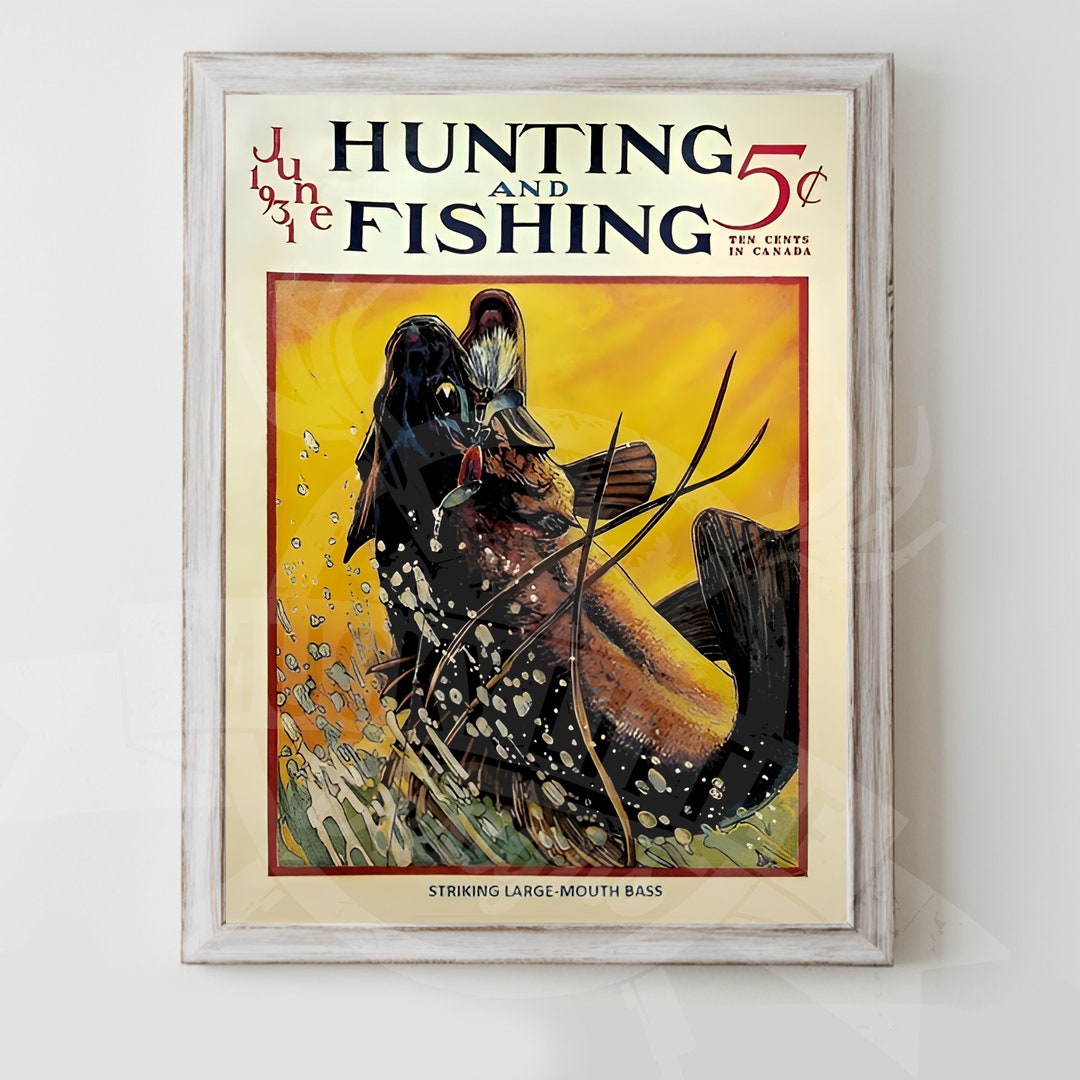 Vintage Fishing Print Vintage Fishing Poster Fishing Wall Art Fishing ...