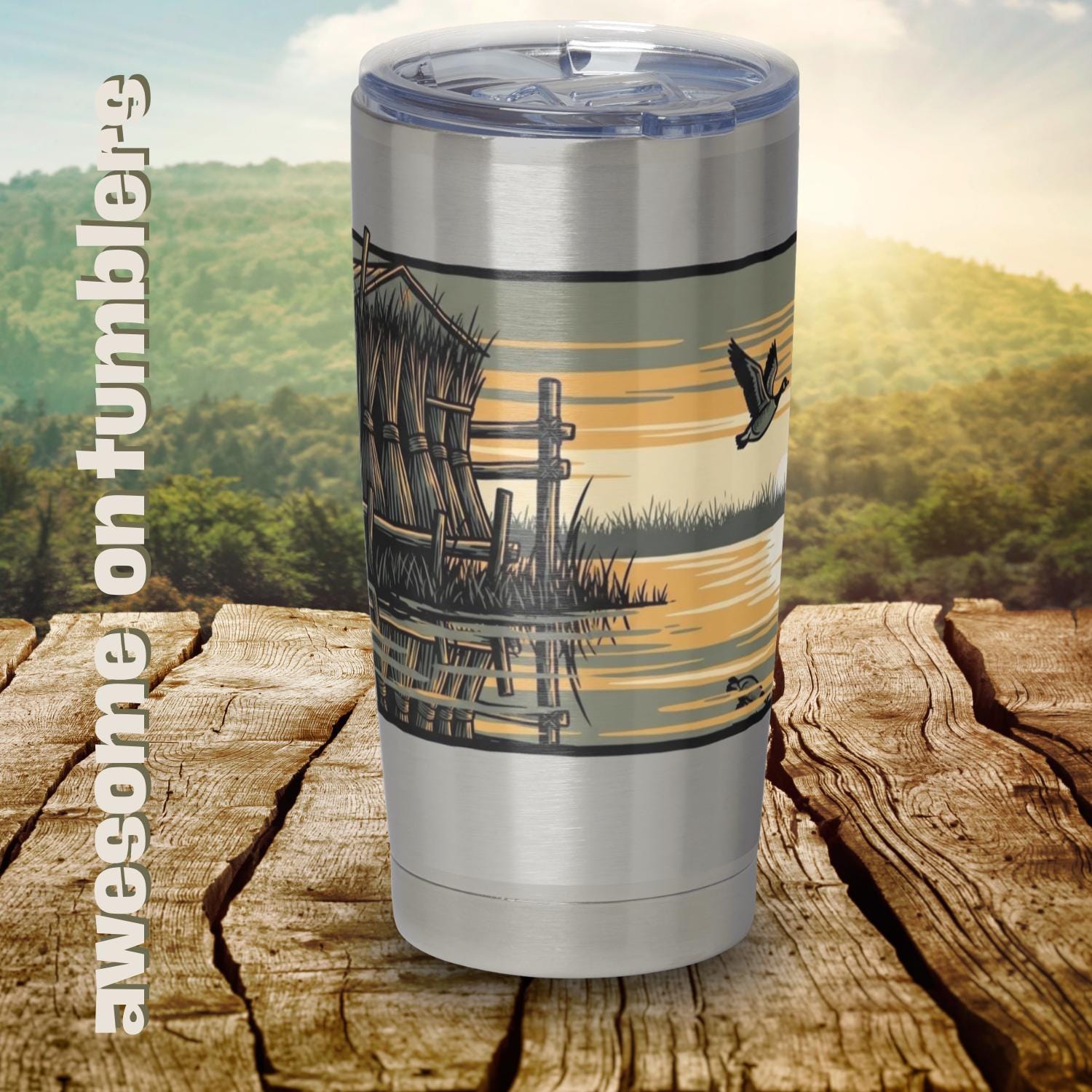 Vintage Duck Hunting PNG: Duck Blind Shirt Sublimation File (digital ...