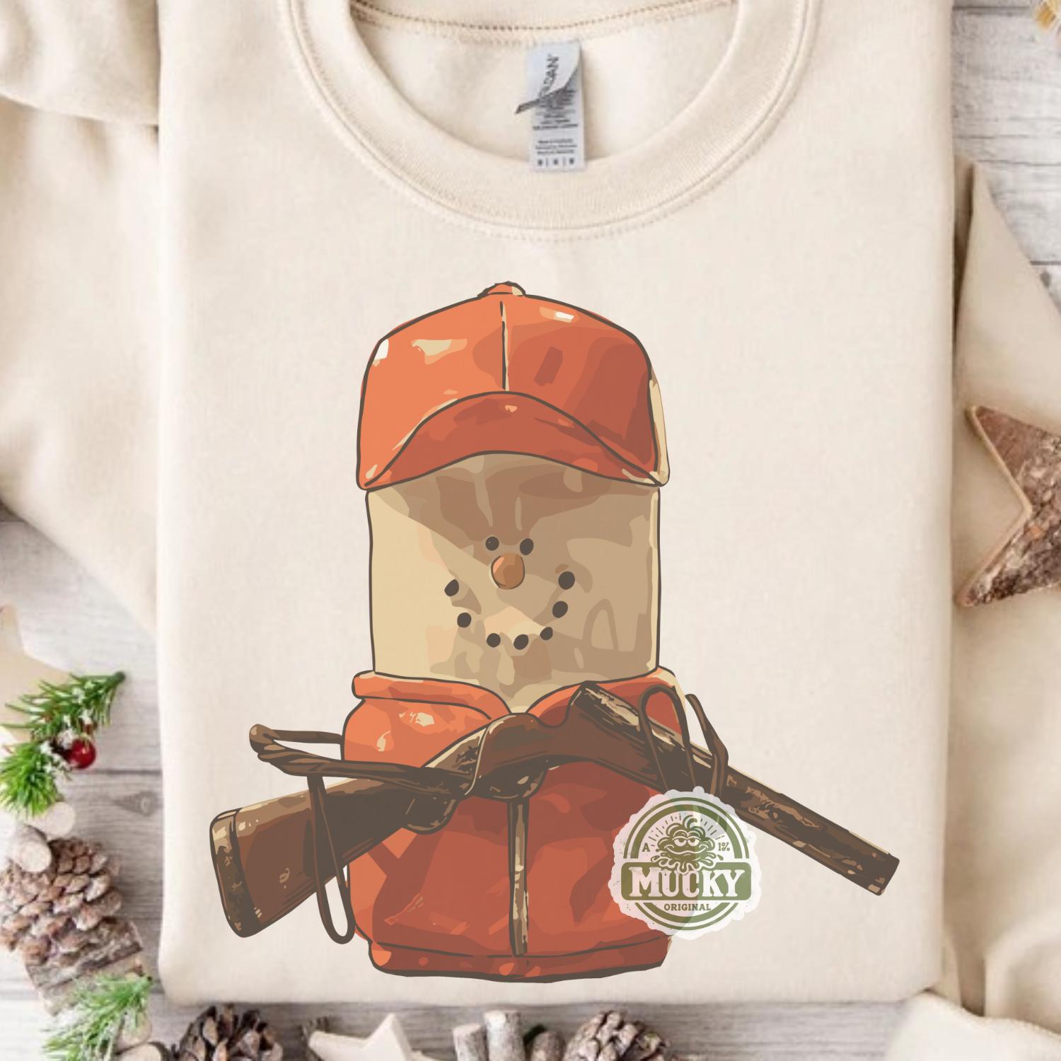 Snowman Hunter PNG: Boys Hunting Christmas Sublimation Design (digital ...