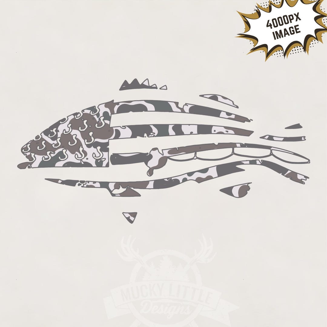 Fishing Camo Usa Flag Png | Camo Fishing Png Patriotic Flag Shape Fish ...