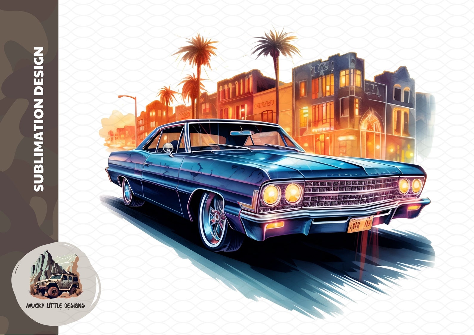 Low Rider Sublimation Design Lowrider Seamless Tumbler Wrap - Etsy