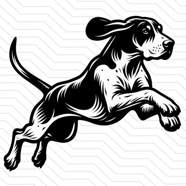 Treeing Walker Coonhound Svg - Etsy