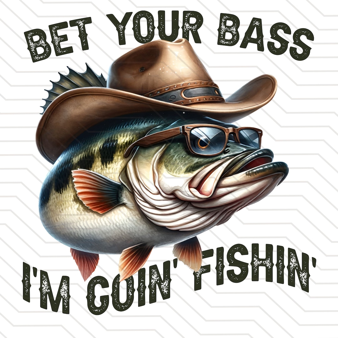Bass Fishing PNG: Cowboy Fish Tumbler Wrap (digital Download) - Etsy
