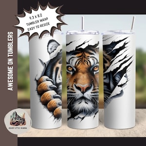 Watercolor Tiger Scratch PNG: T-shirt Sublimation Design (digital ...