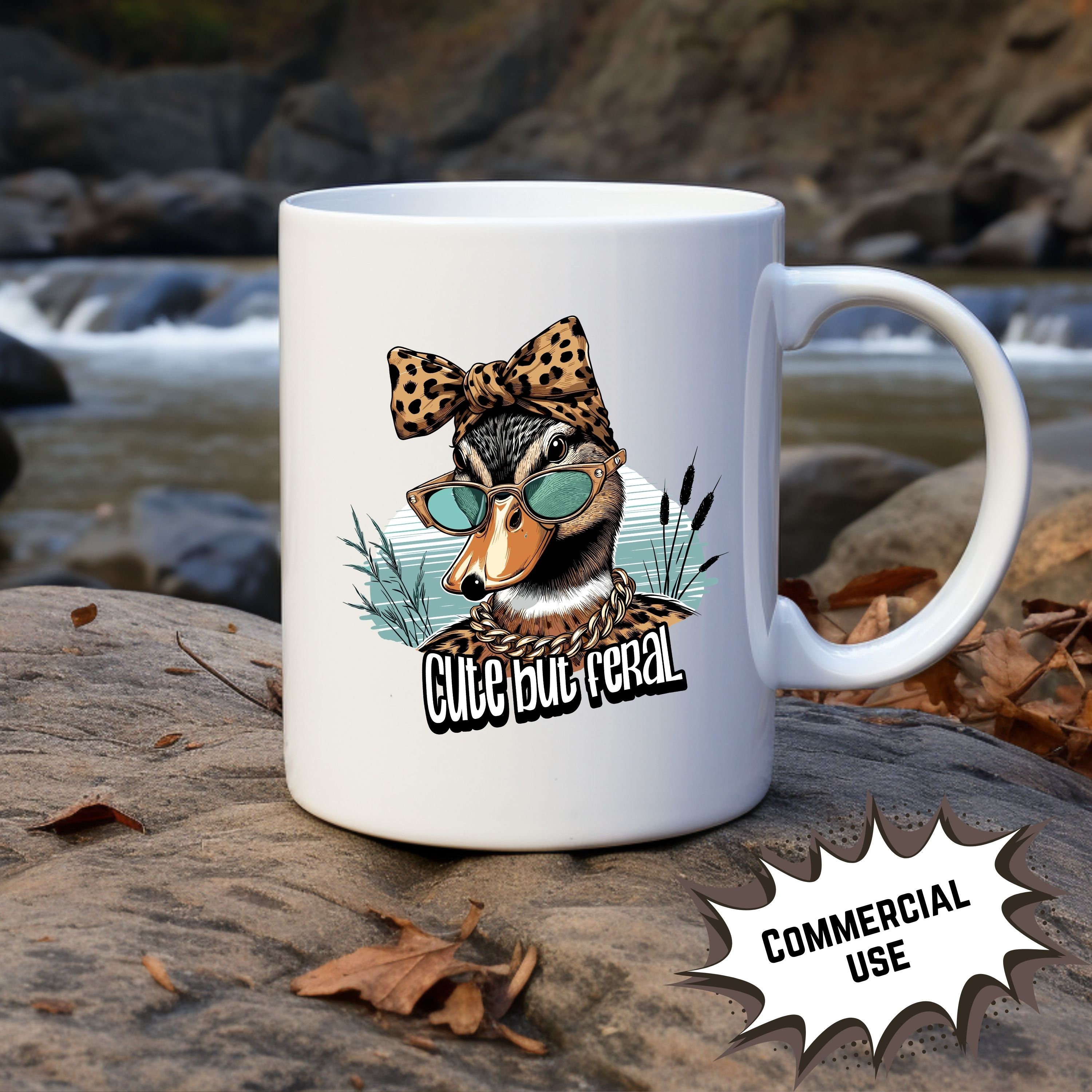 Funny Duck Messy Bun PNG | Feral Animal Design (digital Download) - Etsy