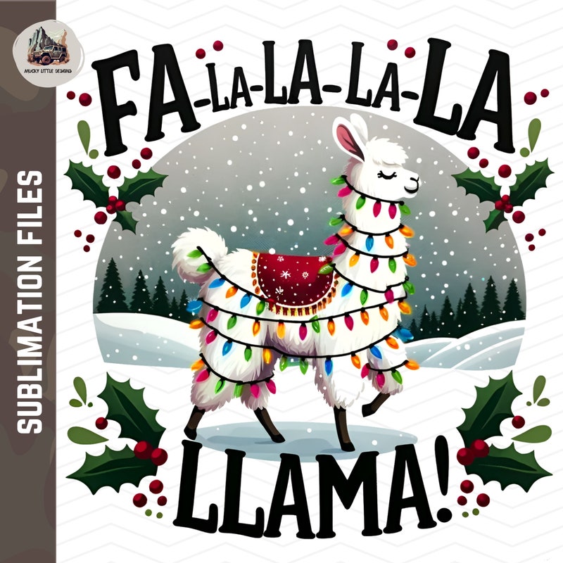 Christmas Llama - Etsy