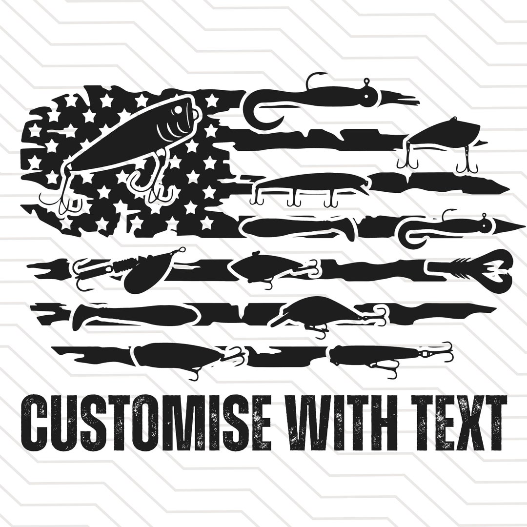 Fishing Lure American Flag SVG: Bass Fishing Design (digital Download ...