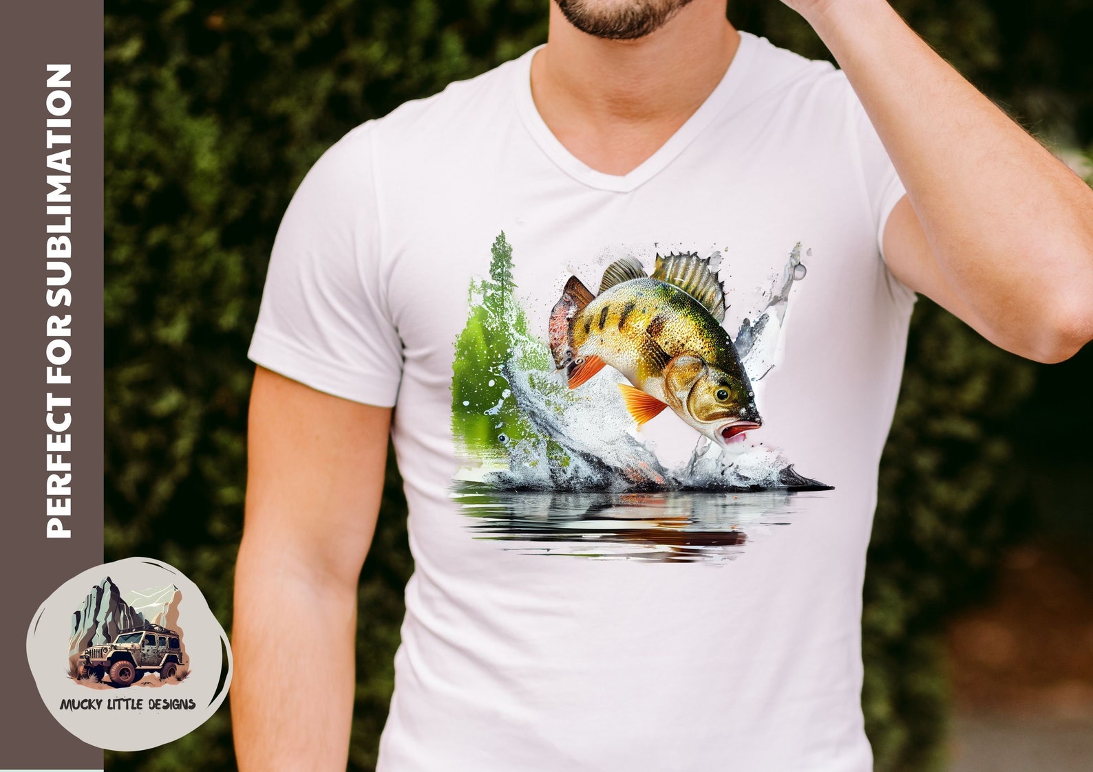 Fishing Png Jumping PERCH Fish Png Sublimation Design - Etsy